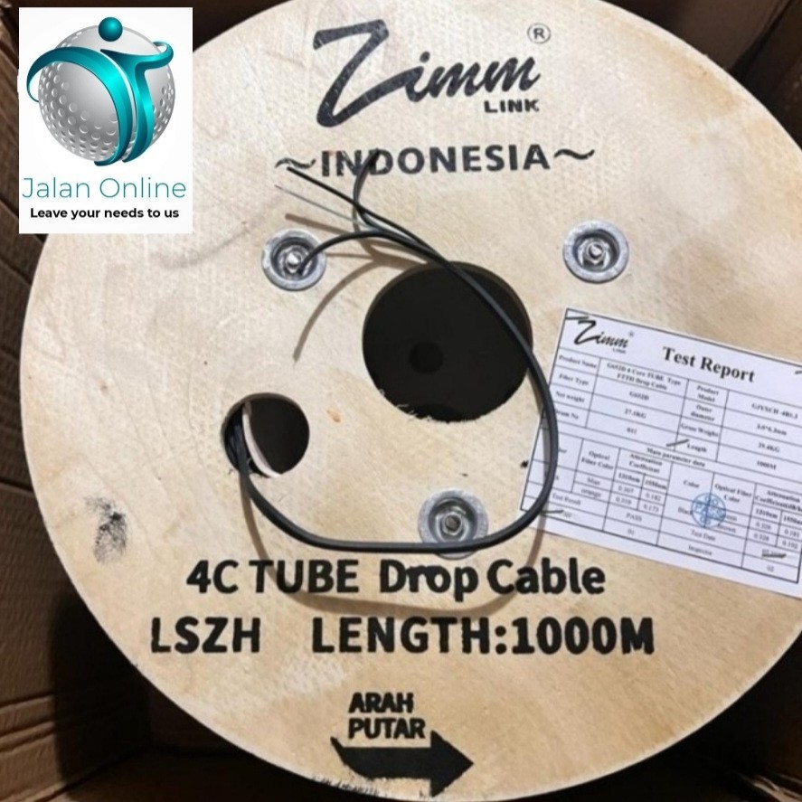 Jual Kabel FO 4 core 3 seling Tube Jelly G652D Dropcore Fiber Optic ...