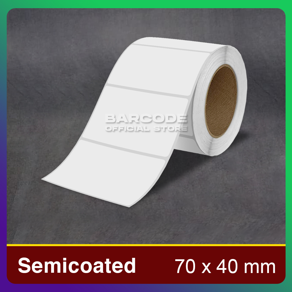 Jual Label Barcode Semicoated 70x40 mm 1 Line 70 x 40 Kertas Stiker 70x40mm Core 3 Inch | Shopee ...
