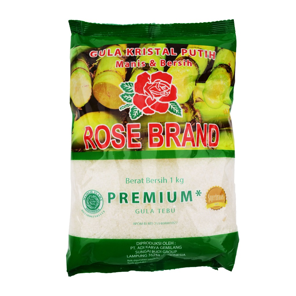 Jual Rose Brand Gula pasir Putih 1 kg kemasan granulated sugar | Shopee ...