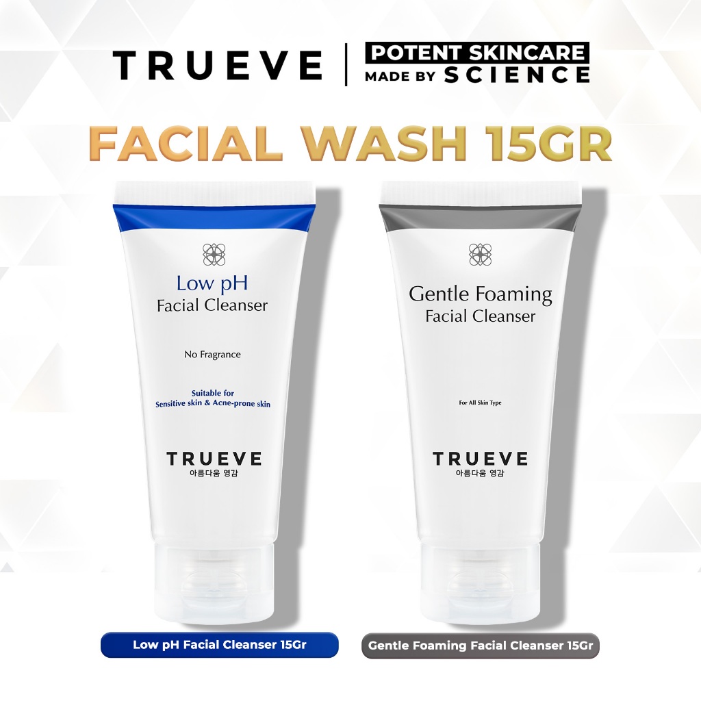 Jual TRUEVE Travel Size Facial Cleanser 15g - Face Wash Low pH , Gentle ...