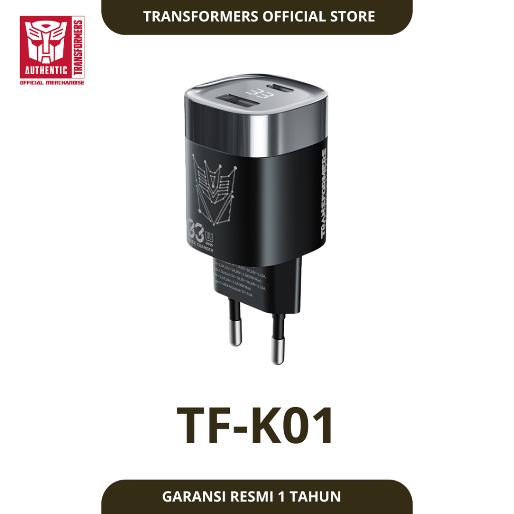 Jual Transformers TF-K01 Adaptor Kepala Charger 33W Fast Charger ...