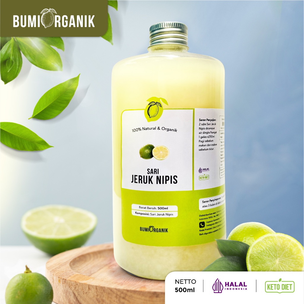Jual SARI JERUK NIPIS MURNI ASLI 100% 500ML BUMI ORGANIK / JERUK PERAS ...