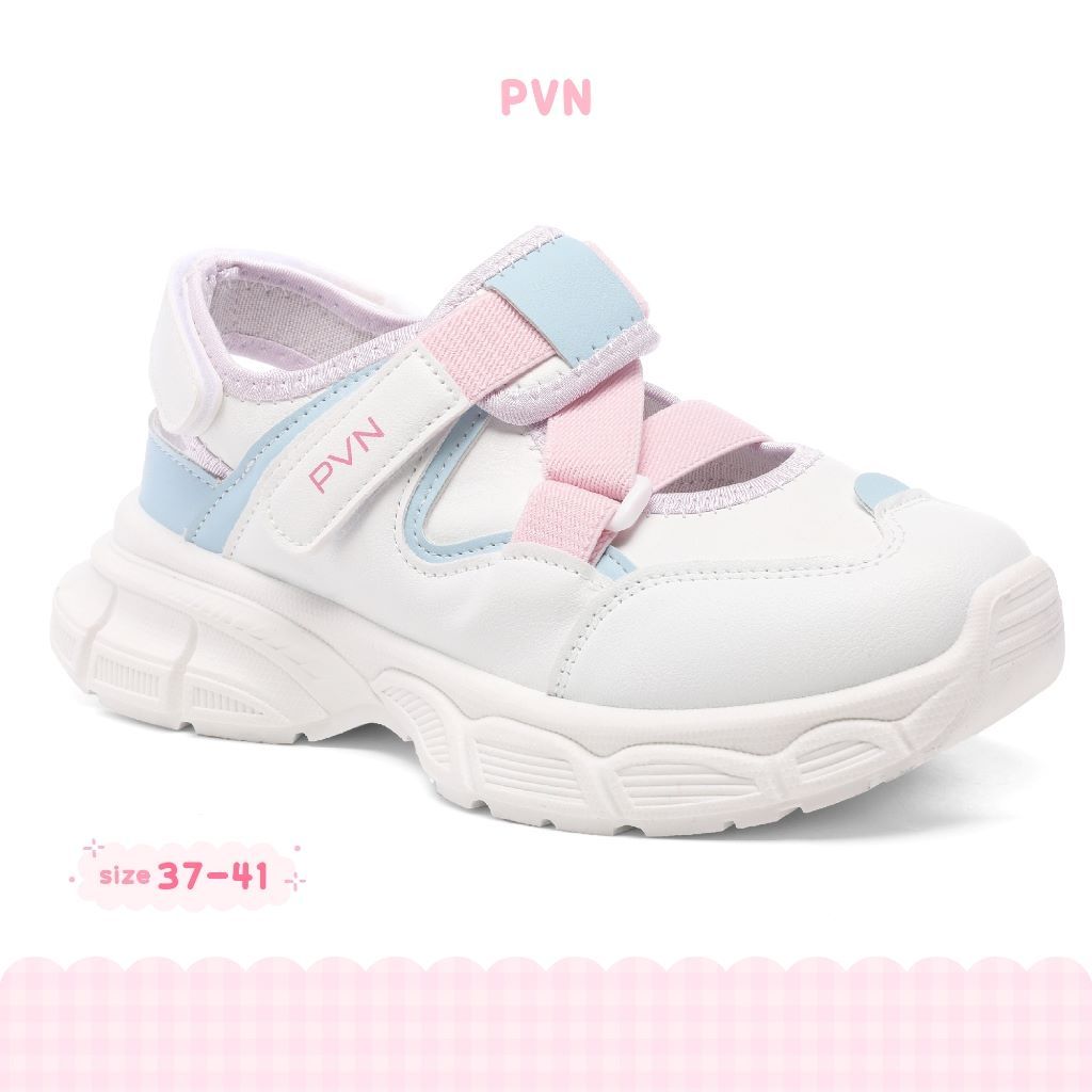 Jual PVN Ruka Sepatu Sneakers Sepatu Casual Wanita Shoes White Pink 112 ...