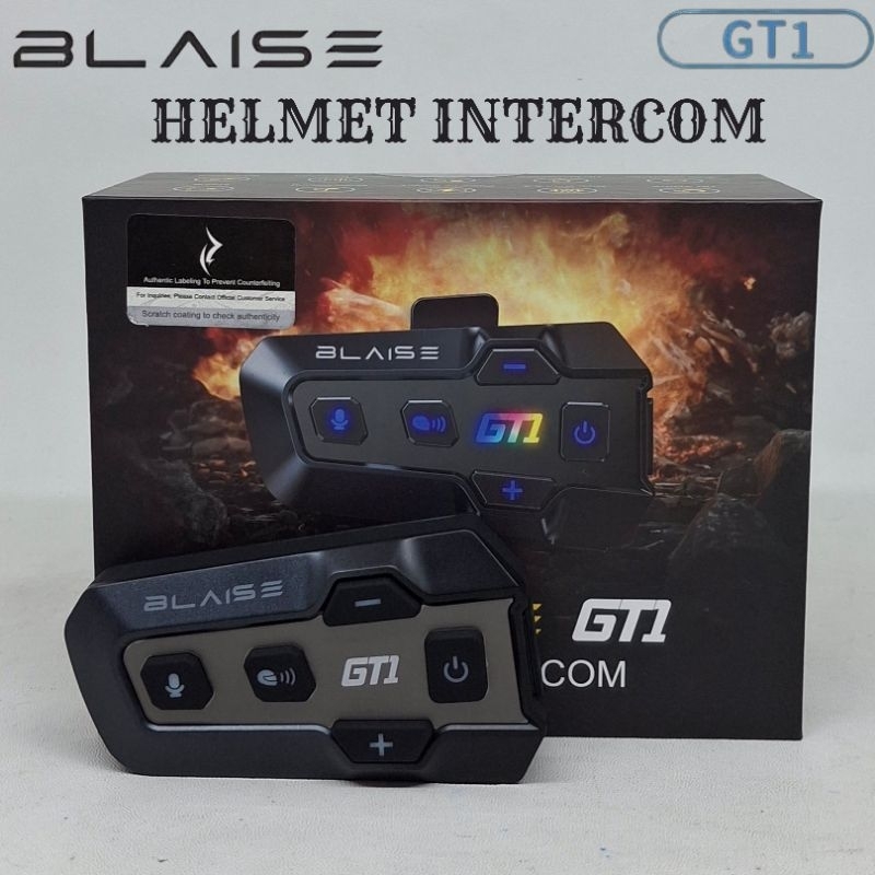 Jual INTERCOM BLAISE GT1 Helmet intercom 2 mic HARD MIC dan SOFT MIC ...