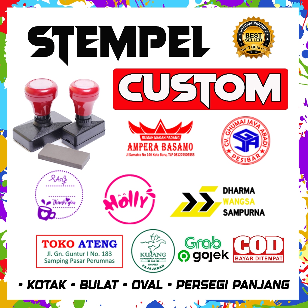 Jual Stempel, Stempel logo, Stempel Nama, Stempel Toko Design Custom ...