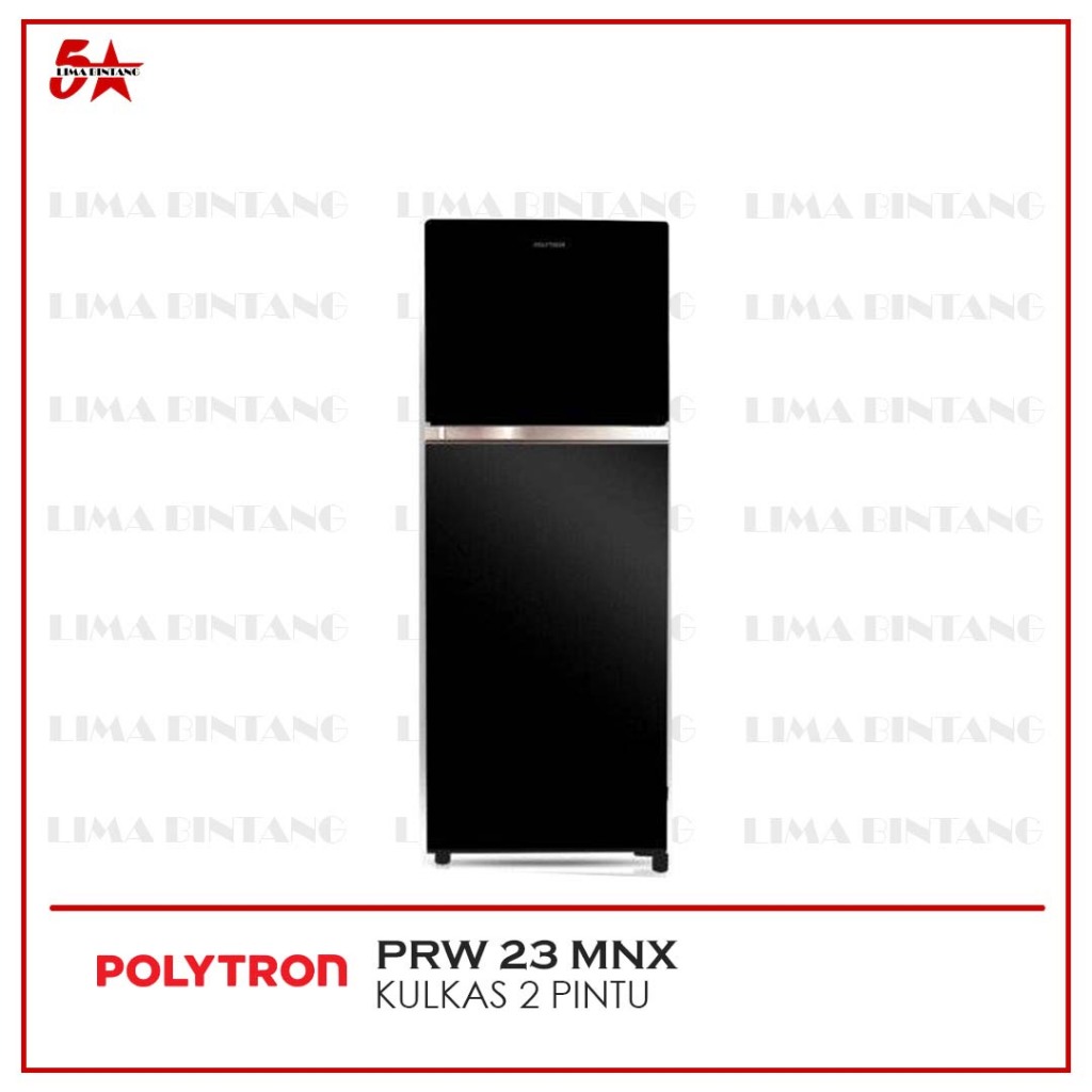 Jual KULKAS 2 PINTU 220 L POLYTRON BELLEZA JUMBO PRW 23 MNX GLASS [BDG ...