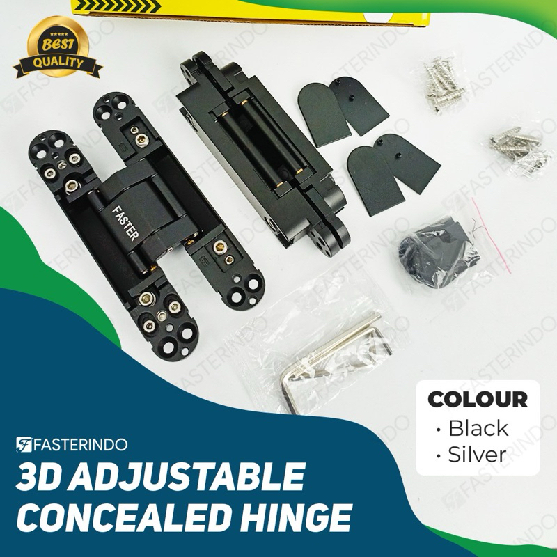 Jual 3D Adjustable Concealed Hinge / Engsel Tanam 3D Concealed Hinge ...