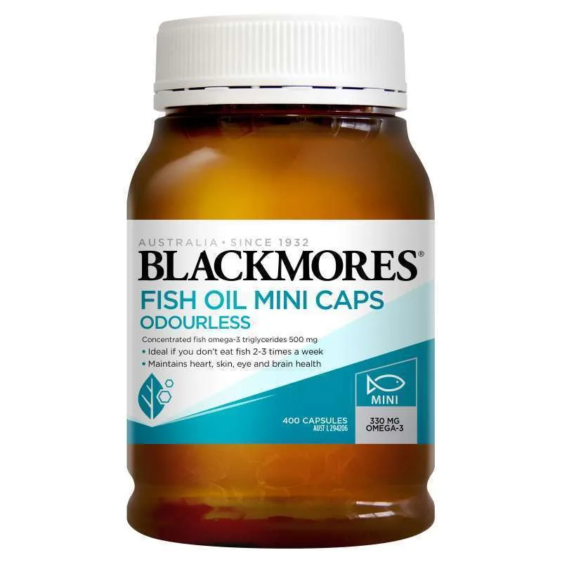 Jual BLACKMORES ODOURLESS FISH OIL MINI CAPS ISI 30 TABLET UNTUK ...