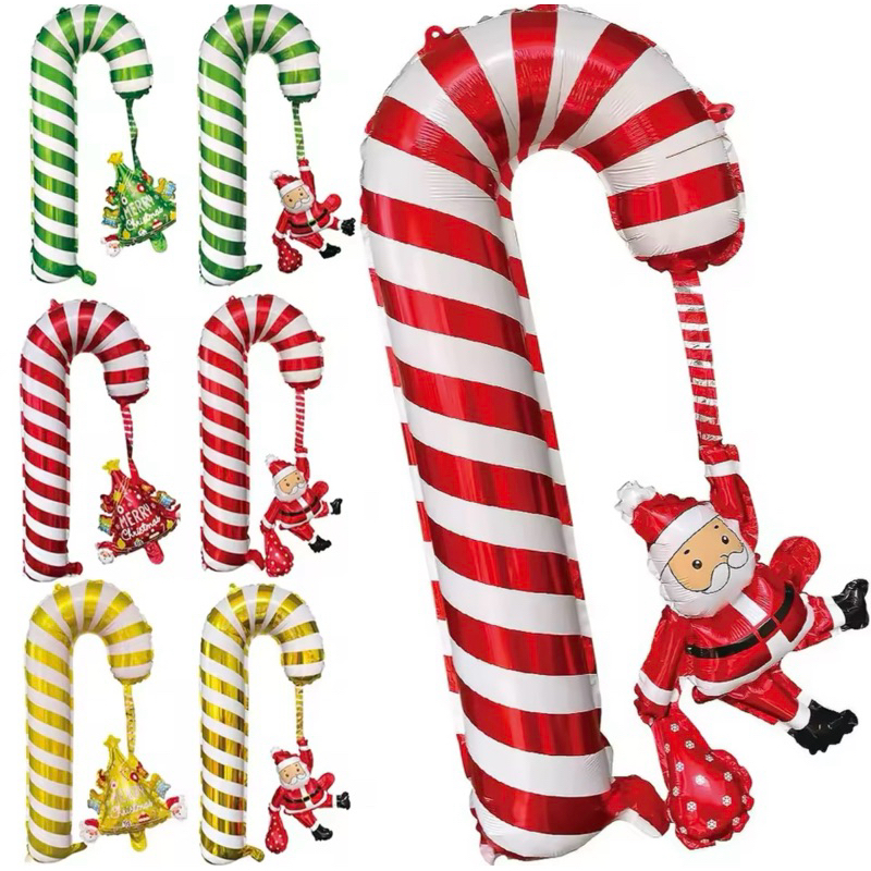 Jual BALON TONGKAT CANDY CANE NATAL | Shopee Indonesia