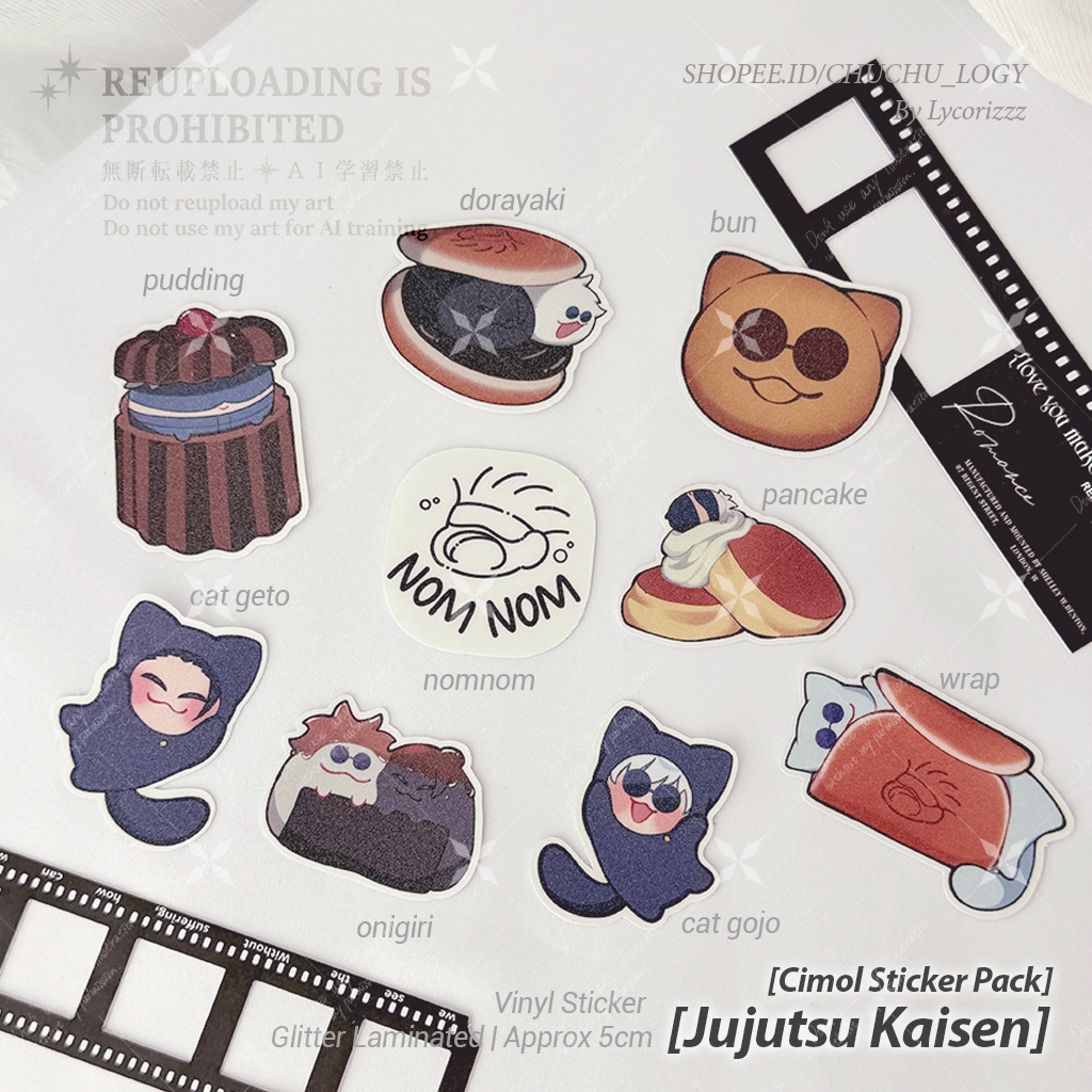Jual Jujutsu Kaisen JJK [ Cimol ] gojo satoru suguru geto food Sticker ...