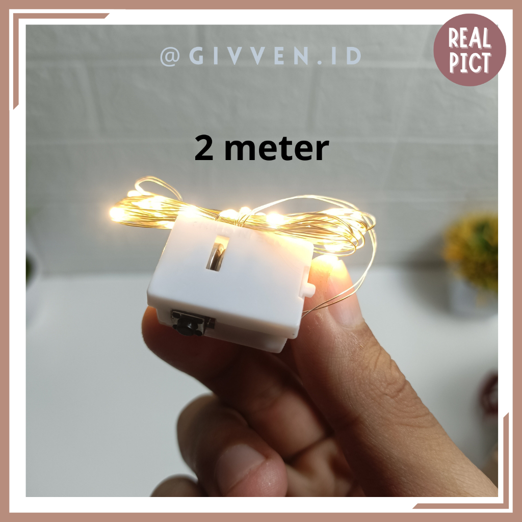 Jual REAL PICT LAMPU LED KAWAT PANJANG 2M | LED KAWAT STRIP KEDIP 3X ...