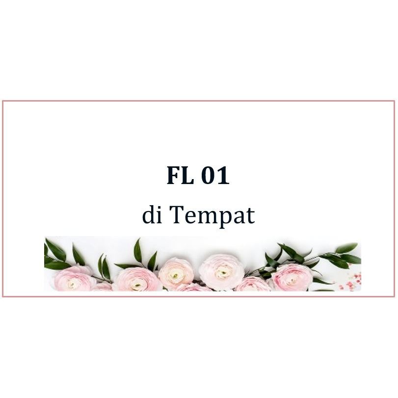 Jual Cetak Label Nama Undangan 103 Motif FL 01/ Bunga/Vintage/Estetik ...