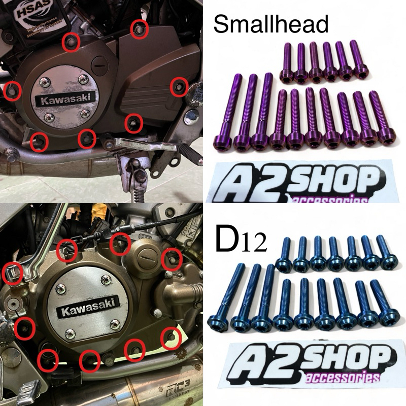 Jual BAUT TITANIUM BAK MESIN NINJA R SS RR HARGA 16 BAUT | Shopee Indonesia