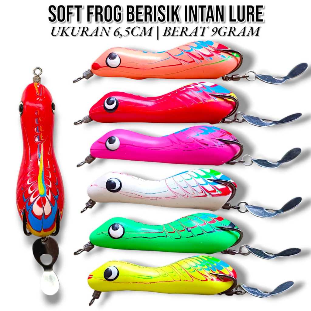 Jual soft frog berisik soft frog rasa jaws ukuran 6,5cm berat 9 gram | Shopee Indonesia