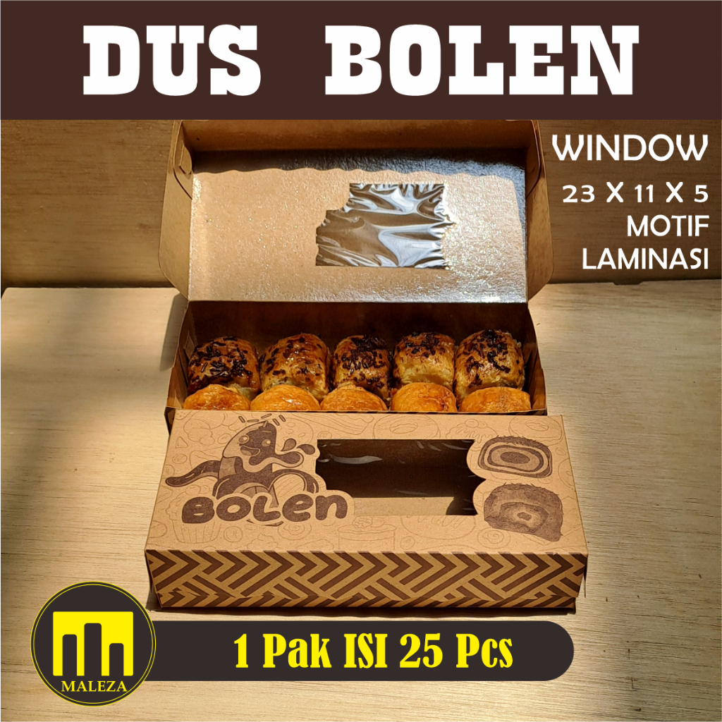 Jual Dus Bolen/Box Bolen/kotak bolen/kemasan bolen 23x11x5 isi 25 Pcs ...