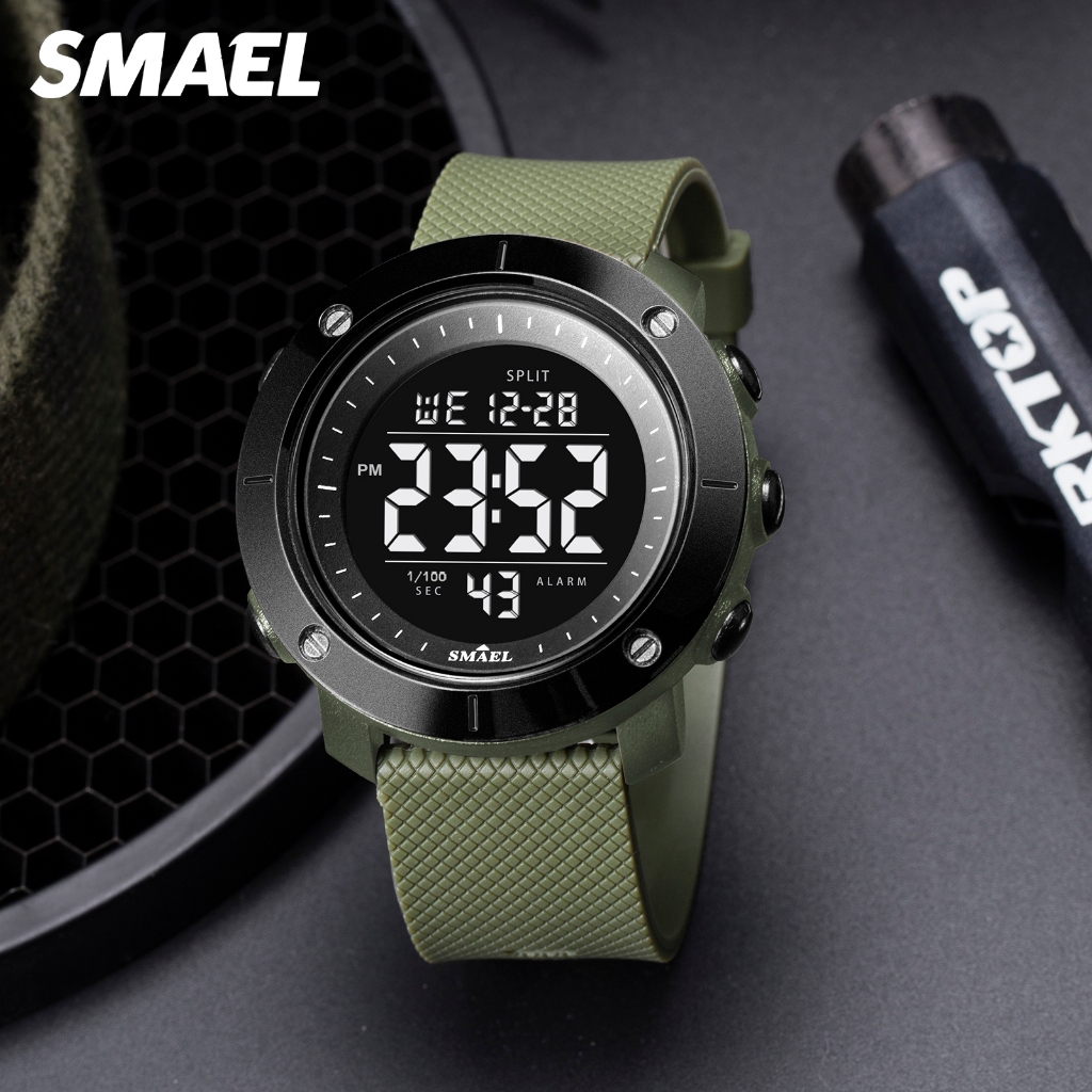 Jual SMAEL 1711 gerakan pria jam tangan luar tahan air dan serbaguna jam tangan elektronik ...