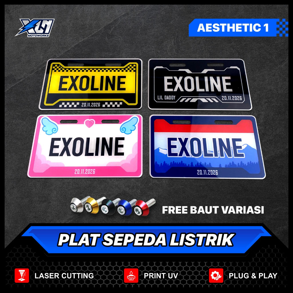 Jual PLAT NOMOR CUSTOM SEPEDA LISTRIK / PLAT AKRILIK CUSTOM SELIS ...