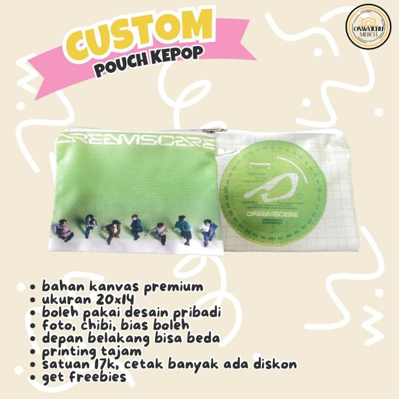 Jual custom pouch/bebas pilih gambar/pouch kpop | Shopee Indonesia
