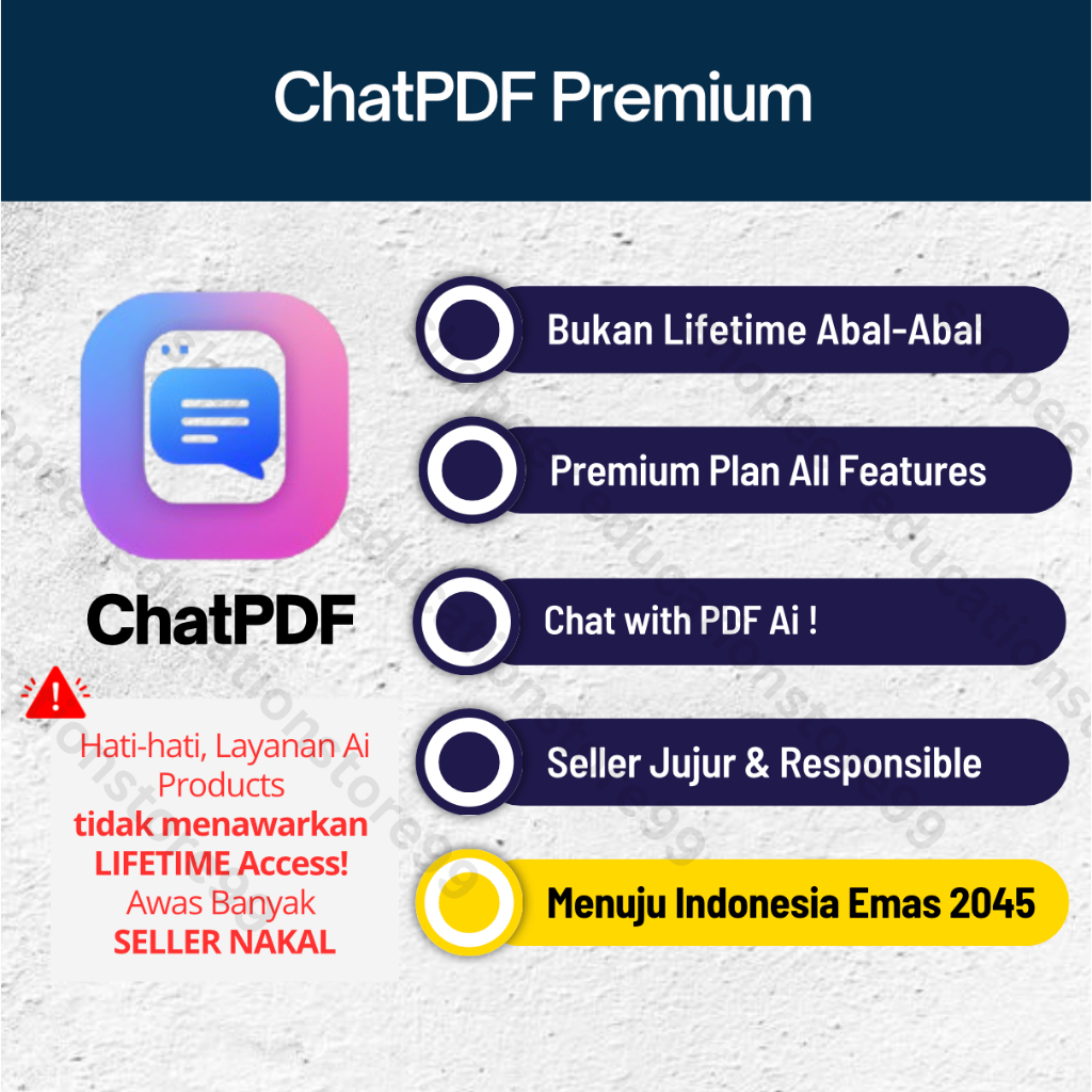 Jual ChatPDF Plus - Software Ai Untuk Menganalisis PDF Kuliah Riset Sekolah Skripsi Thesis dan ...
