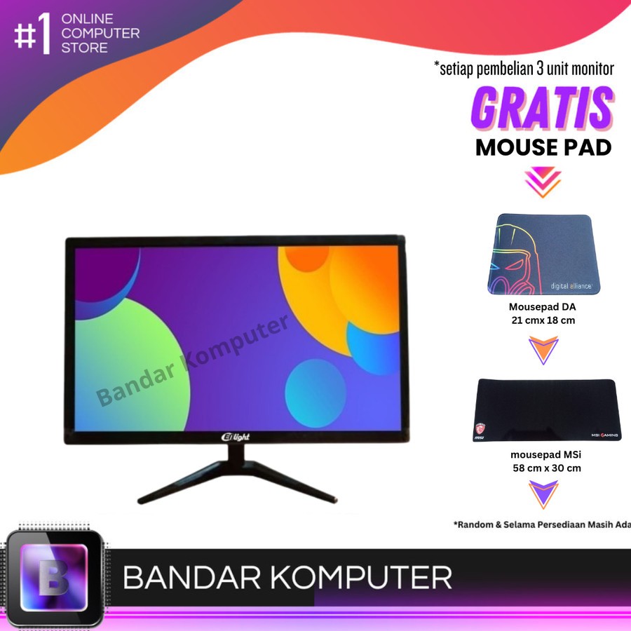 Jual MONITOR ENLIGHT 19ENL-B 19" VA FHD 5ms 75Hz | Shopee Indonesia