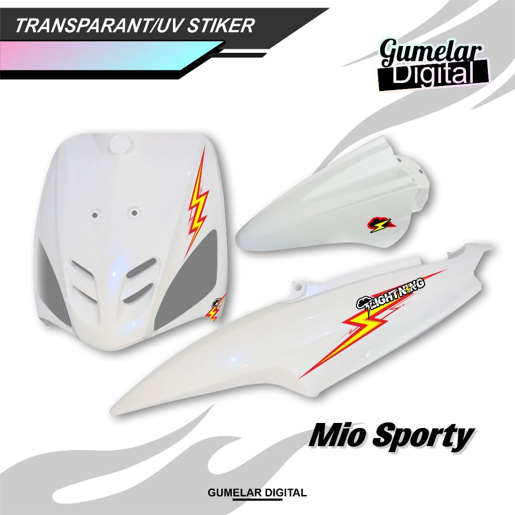 Jual STIKER TRANSPARAN YAMAHA MIO SPORTY TRANSPARAN PREMIUM LIGHTNING ...