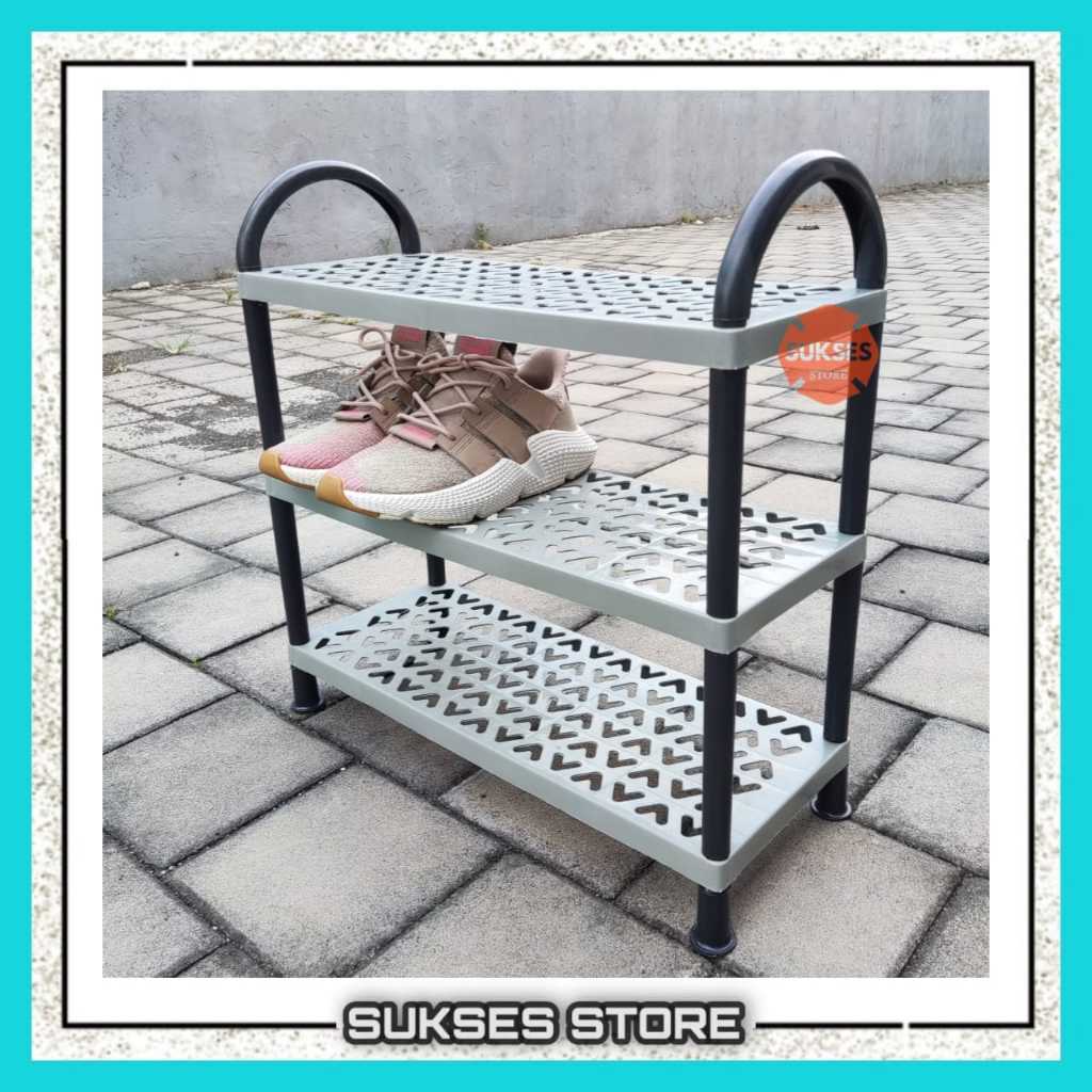 Jual RAK SEPATU SUSUN 3 / RAK SEPATU PLASTIK SERBAGUNA | Shopee Indonesia