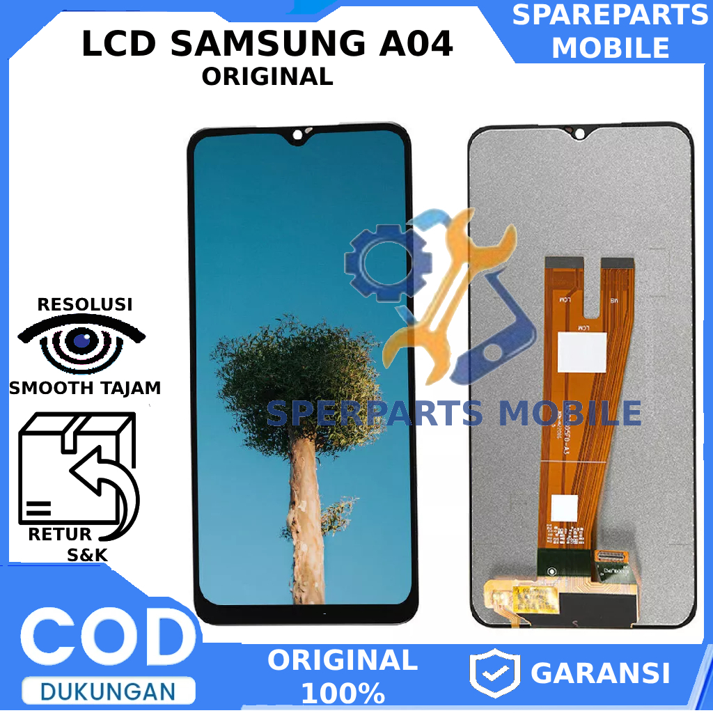 Jual LCD TOUCHSCREEN SAMSUNG A04 ORIGINAL GARANSI FREE LEM | Shopee ...