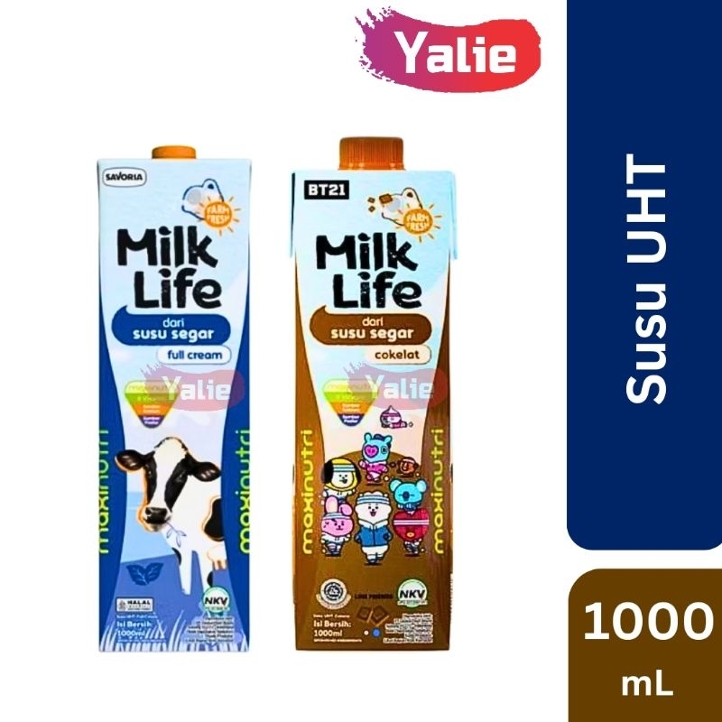 Jual Milk Life Susu UHT 1 Liter Full Cream Chocolate Milk Cokelat ...