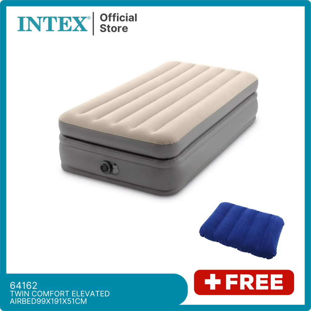 Jual INTEX Kasur Udara Twin Comfort Elevated Airbed 64162 | Shopee Indonesia