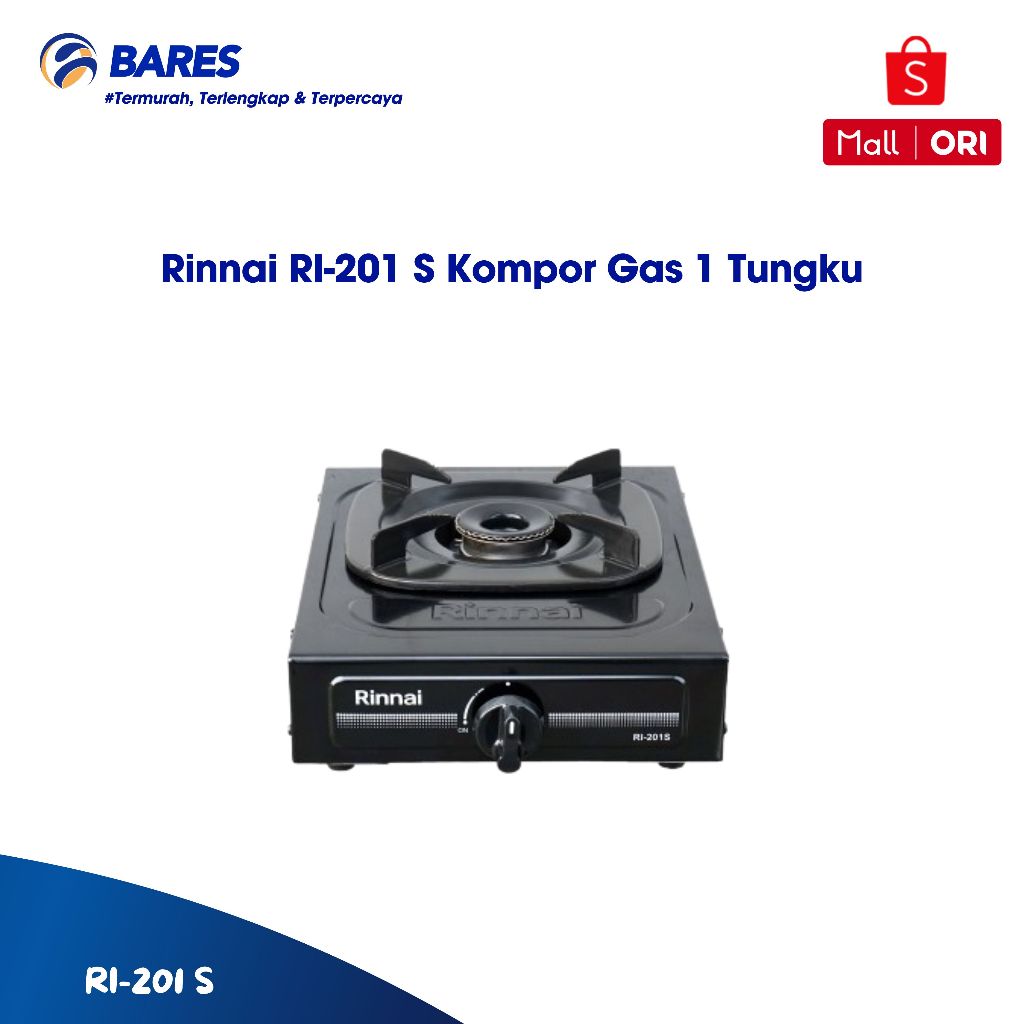 Jual Rinnai RI-201 S Kompor Gas 1 Tungku Body Ceflon Dengan Api Sun ...
