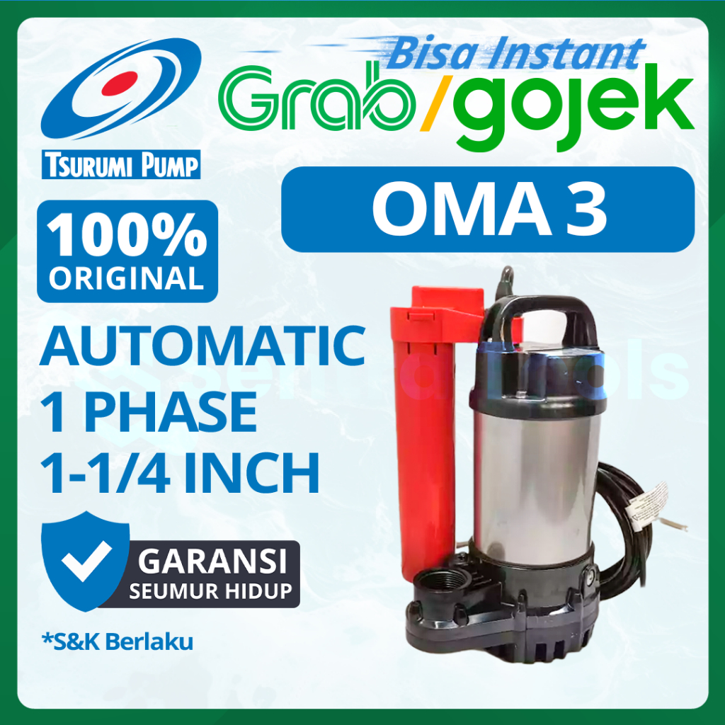 Jual Tsurumi OMA 3 Otomatis Pompa Celup Submersible Cocok Untuk Kolam Ikan Air Terjun Buatan ...