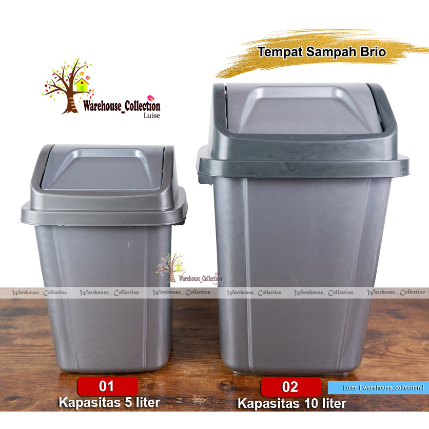 Jual TEMPAT SAMPAH MURAH 5 lt & 10 lt WARNA SILVER/ MINI DUSTBIN TUTUP SWING /TEMPAT SAMPAH SEGI ...