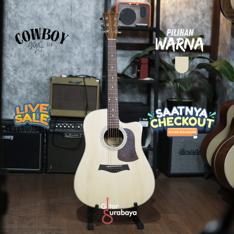 Jual Sby- Gitar Akustik Cowboy GWC 360 NT | Shopee Indonesia