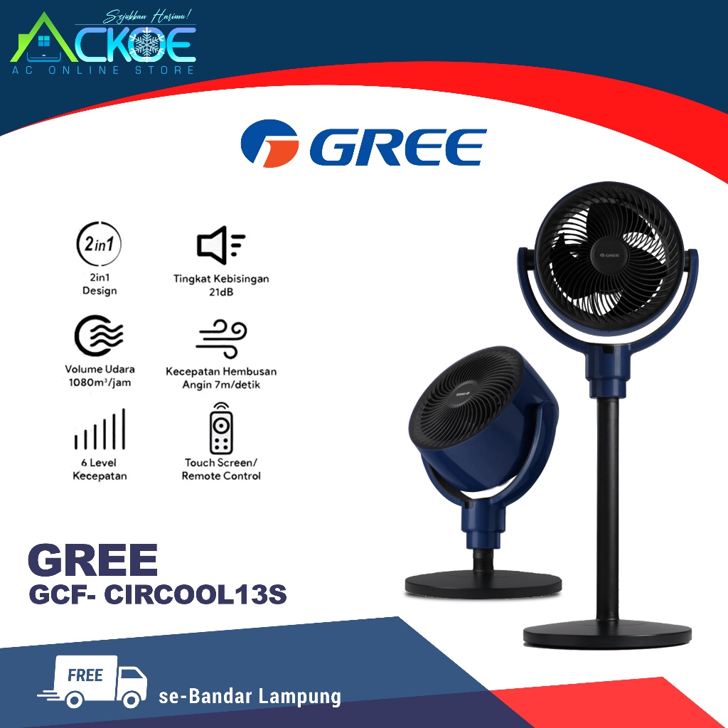 Jual Gree GCF-CIRCOOL13S Air Circulation Fan Kipas Angin 6 Level | 2 in ...