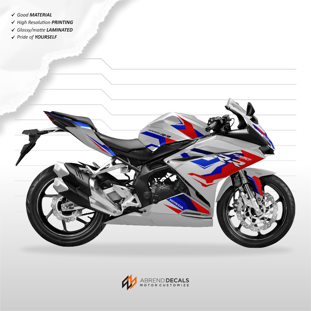 Jual STRIPING CBR 250RR BMW TRI COLOR RACING / STIKER HONDA CBR 250 RR ...