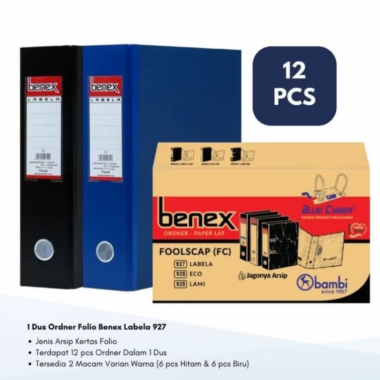 Jual Odner Folio Benex 927 Hitam / Dus isi 12 pcs | Shopee Indonesia