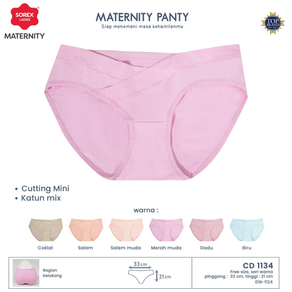 Jual Sorex Cd Fashion Wanita Hamil Mini Polos Maternity Panty 1134 ( Warna Random ) | Shopee ...