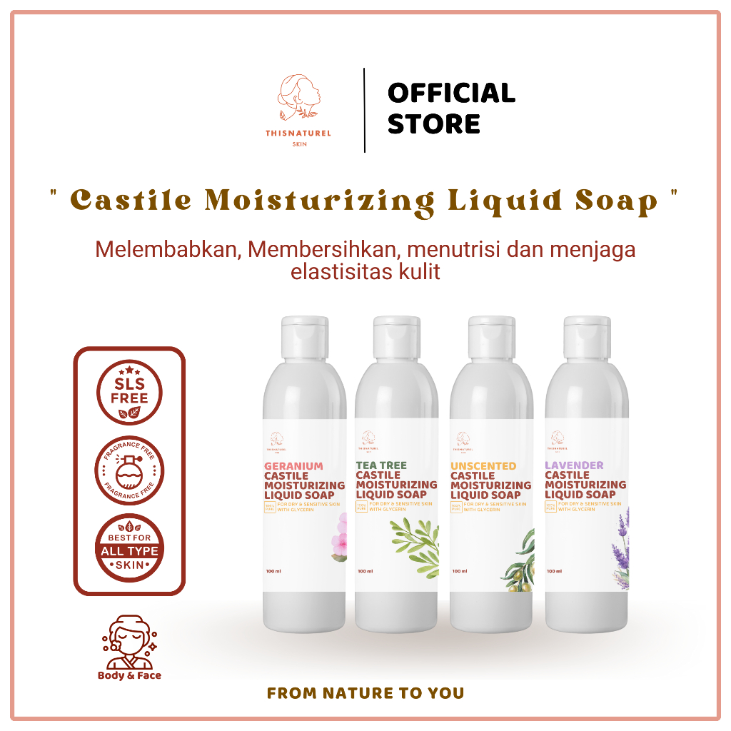 Jual Castile Liquid Soap - Castille Olive Oil for Eczema psoriasis dry ...
