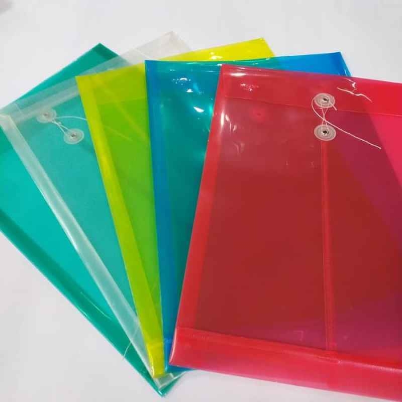 Jual Map Plastik Tali - Map Plastik Polos Warna - Warna Kirim Random ...