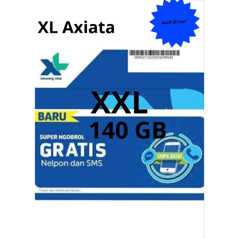 Jual Perdana XL Axiata+Kuota Extra 235GB 30hari Nasional | Shopee Indonesia
