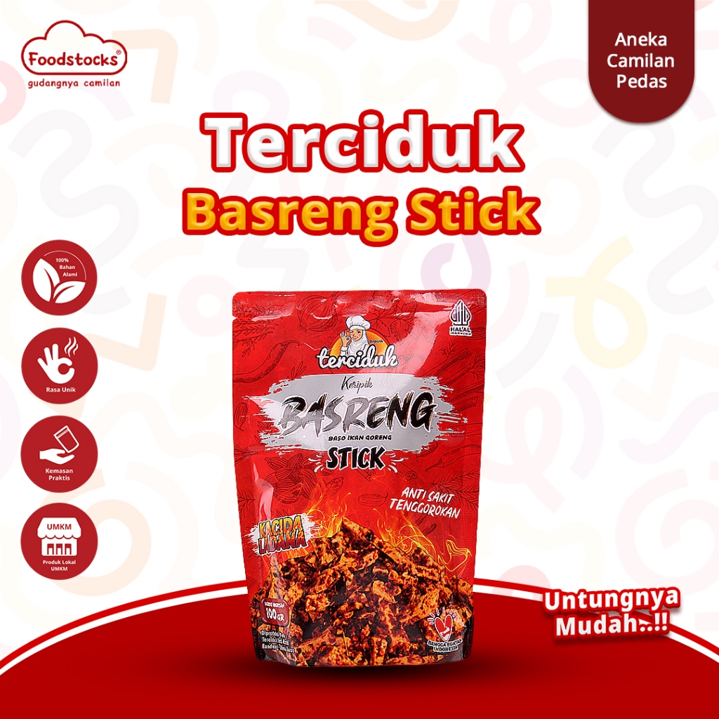 Jual Terciduk Food - Stik Basreng Super Pedas 100gr | Shopee Indonesia