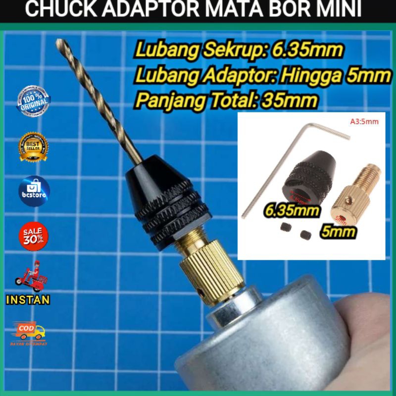 Jual Adaptor Mata Bor Drill Chuck Quick Change 5mm - A3 | Shopee Indonesia