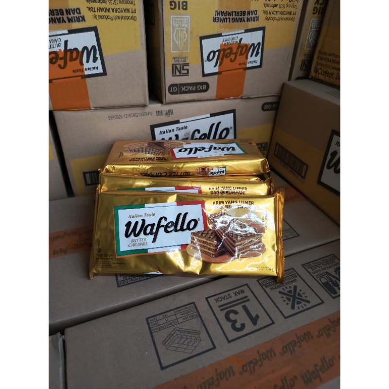 Jual Wafello wafer pack 117gr rasa Butter Caramel | Shopee Indonesia