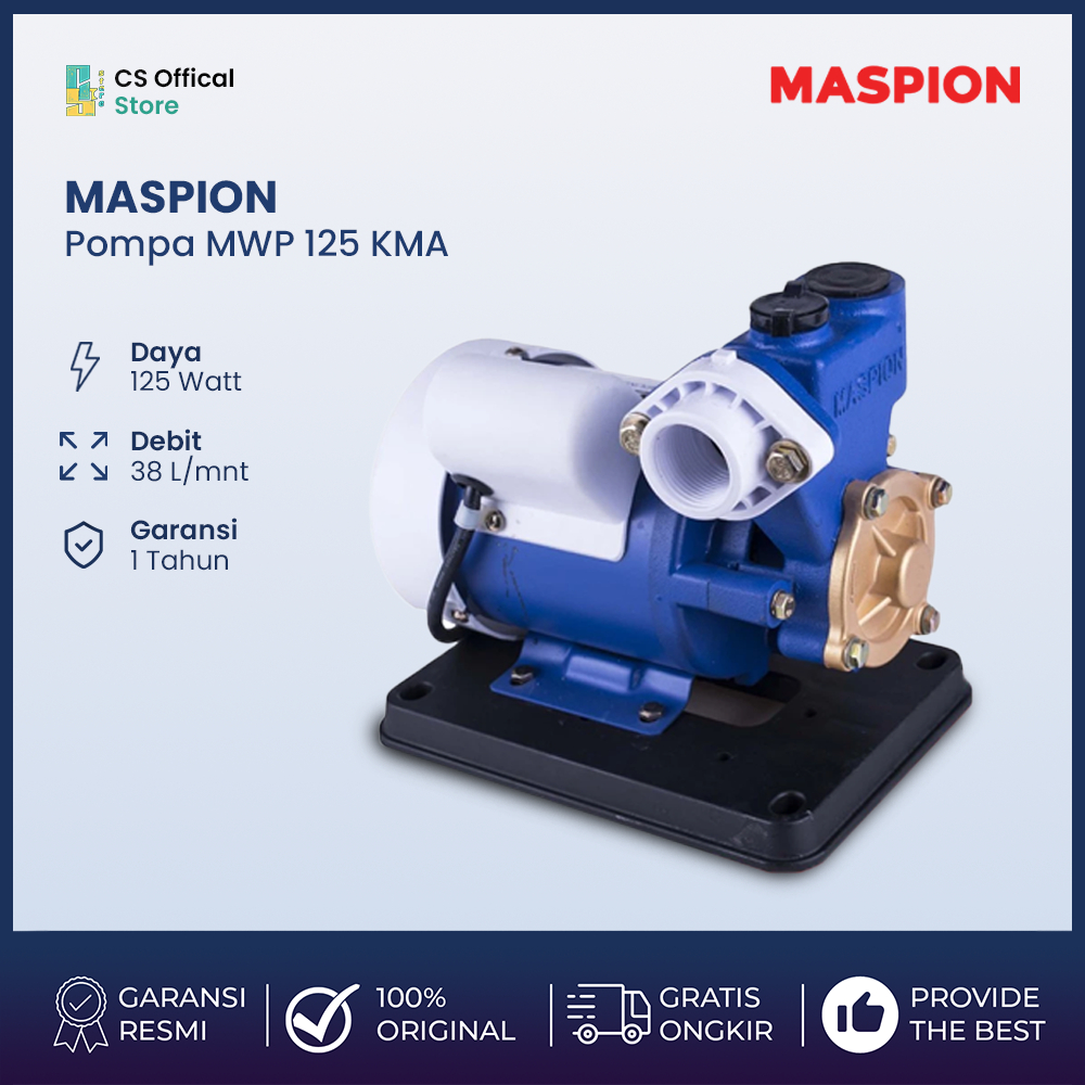 Jual MASPION MWP 125 Kma Water Pumps Pompa Air (MANUAL) | Shopee Indonesia