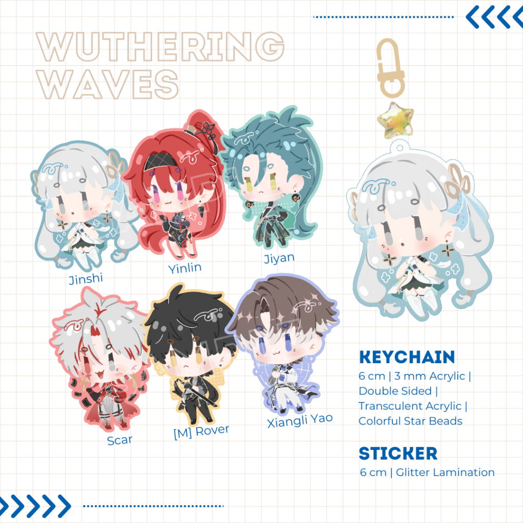 Jual lilzee Wuthering Waves [WuWa] Sticker : Jiyan XiangliYao Jinshi ...