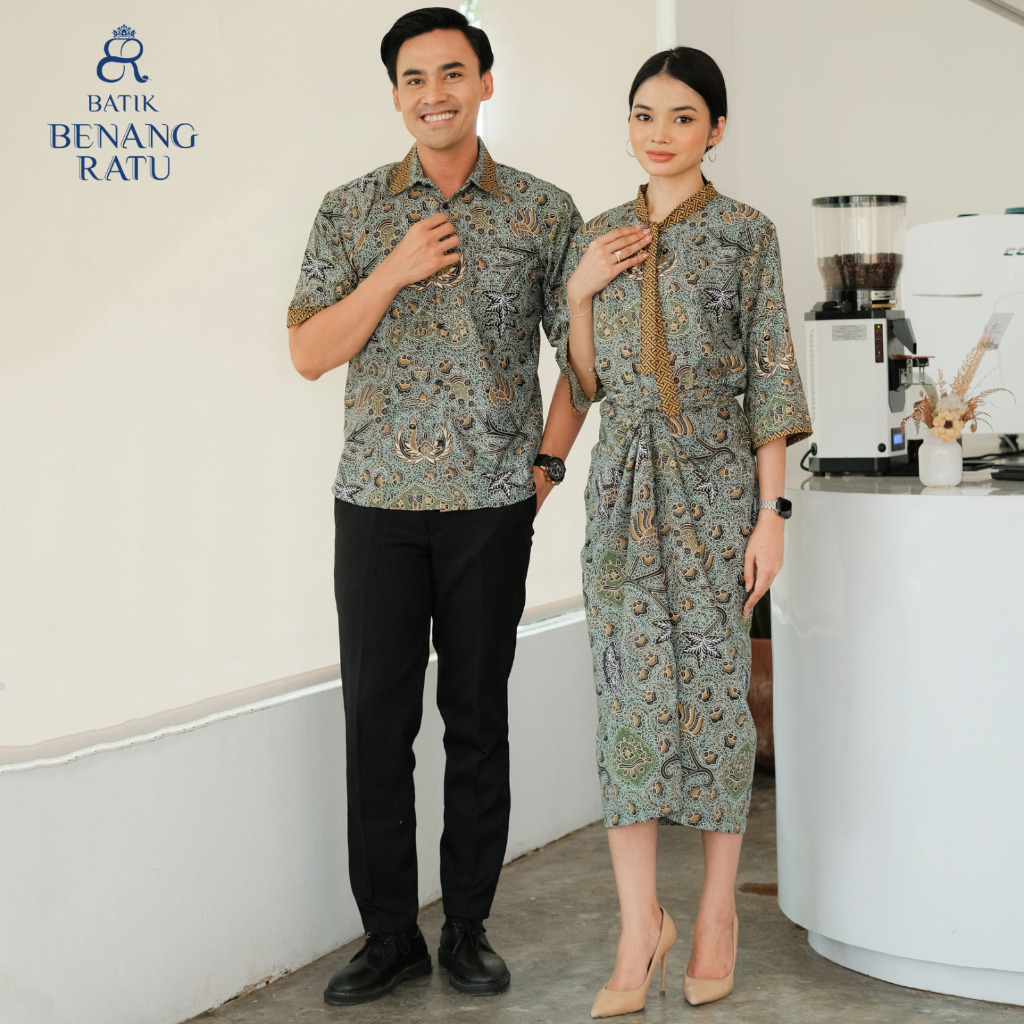 Jual Batik Benang Ratu - Atasan Batik Sarimbit Motif Wahyu Lestari | Shopee Indonesia