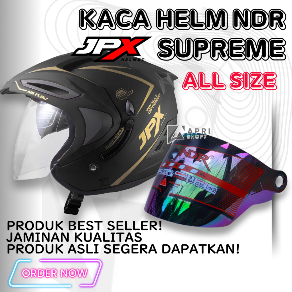 Jual kaca Visor helm JPX SUPREME jp13 NDR – Kaca Helm NDR Anti-Silau ...