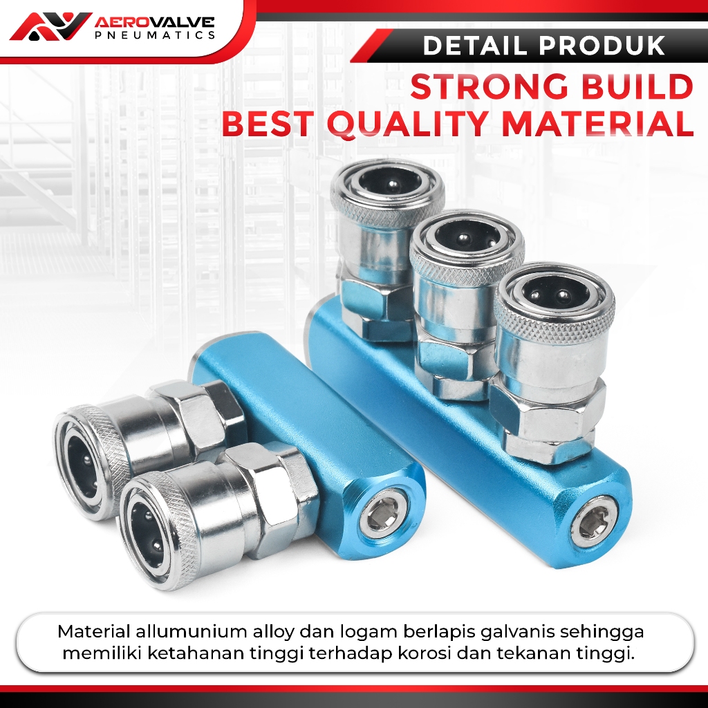 Jual Quick Coupling Cabang Coupler Kopler Sambungan Selang Angin ...