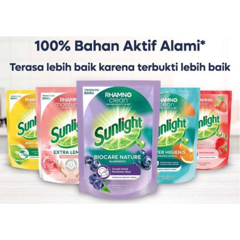 Jual sunlight cairan pencuci piring 650ml - sunlight rhamno clean ...
