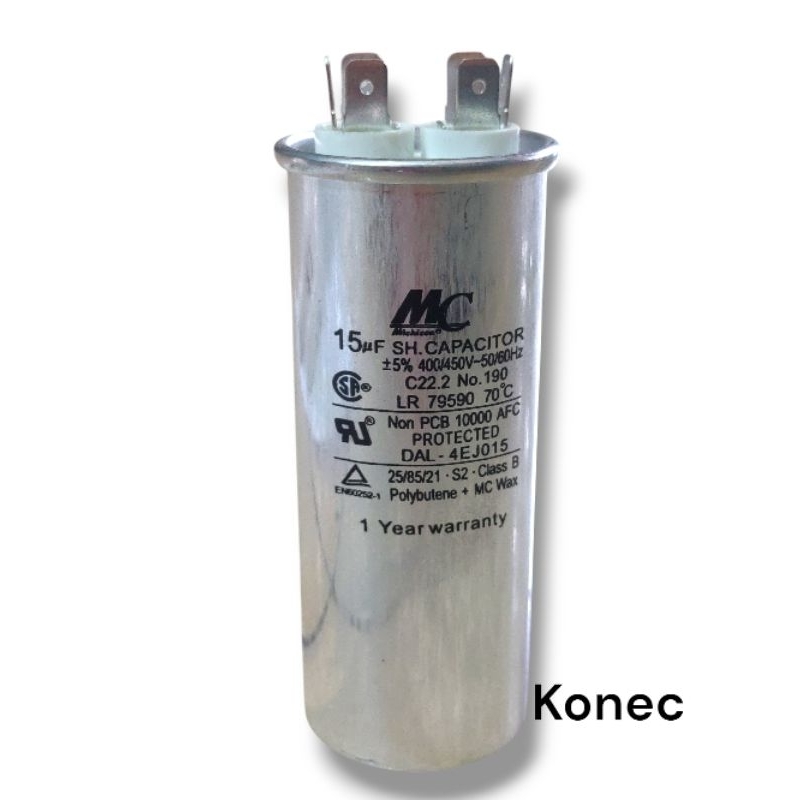 Jual Kapasitor Compressor MC Single 15 uf | Shopee Indonesia